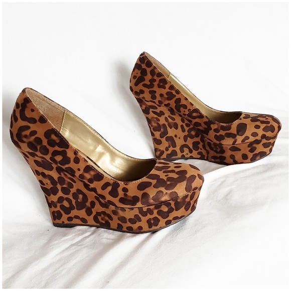 Shoes | Leopard Print Wedges | Poshmark